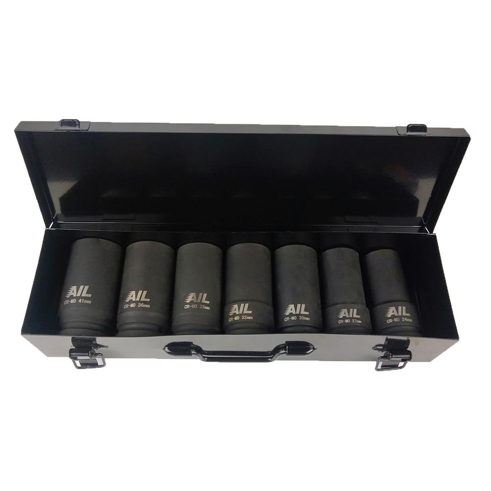 1" Drive Long Reach 7pcs Socket Set TPLG026 | Air Impact