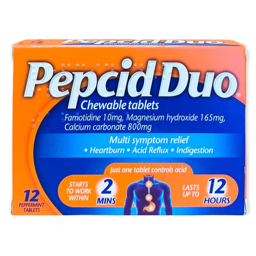 Pepcid Duo Famotidine Chewable Tablets 12 Pack | McGorisks Pharmacy and ...