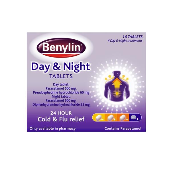 Benylin Day & Night 16 Tablets | McGorisks Pharmacy and Beauty | Ireland