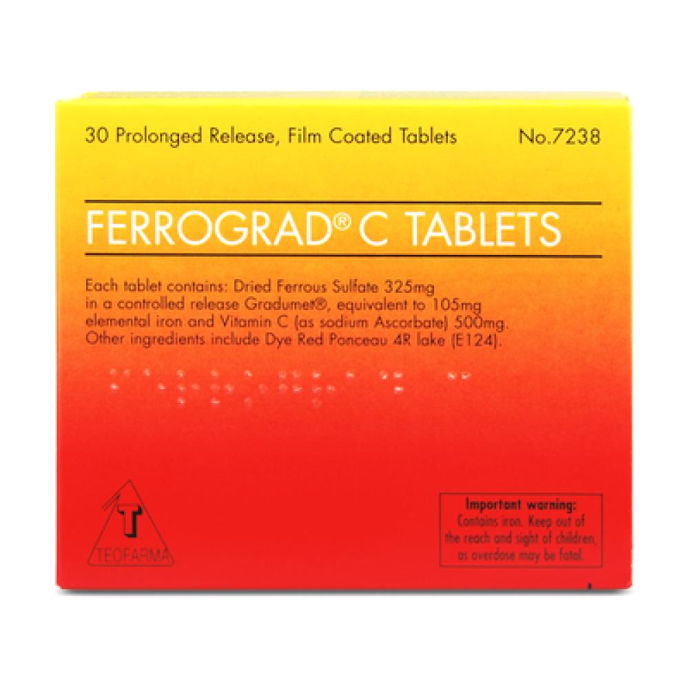 Ferrograd C Prolonged Release Tablets 30 Pack | McGorisks Pharmacy and ...
