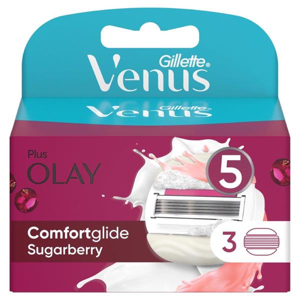 Gillette Venus Refills Comfortglide with Olay Sugarberry (3 Pack ...