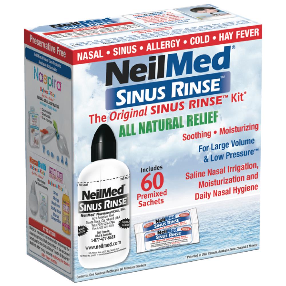 NeilMed Sinus Rinse Kit 240ml Bottle & 60 Premixed Sachets | McGorisks ...