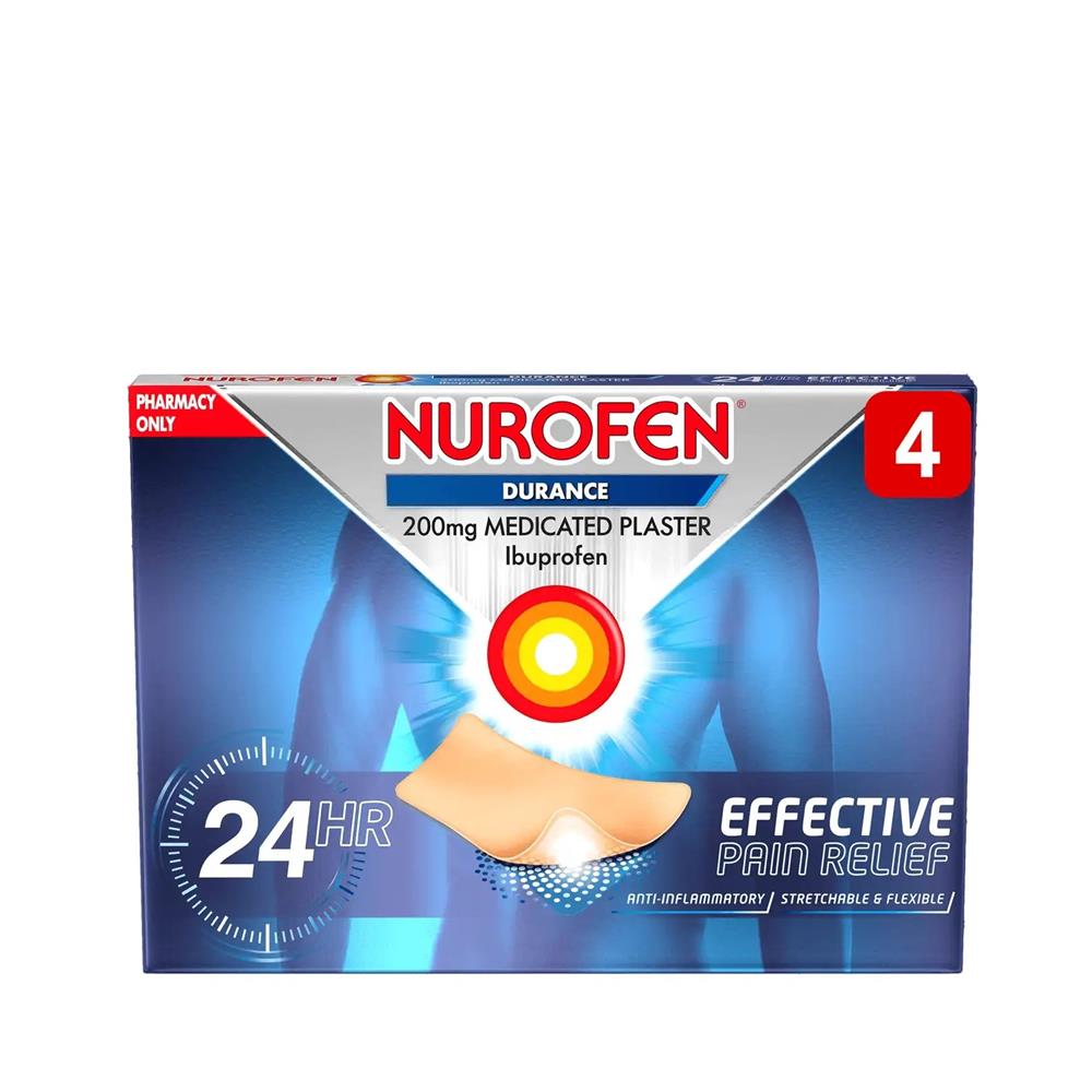 Nurofen Durance 200Mg Medicated Plasters? 4 Pack | McGorisks Pharmacy ...