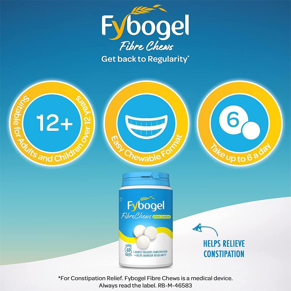 Fybogel Fibre Chews Citrus Flavour Tablets | McGorisks Pharmacy and ...