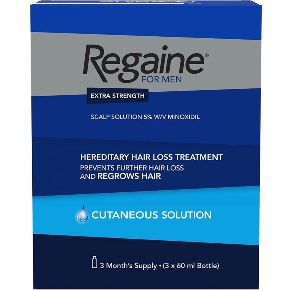 Regaine For Men Extra Strength Scalp Solution 3 x 60ml | McGorisks ...