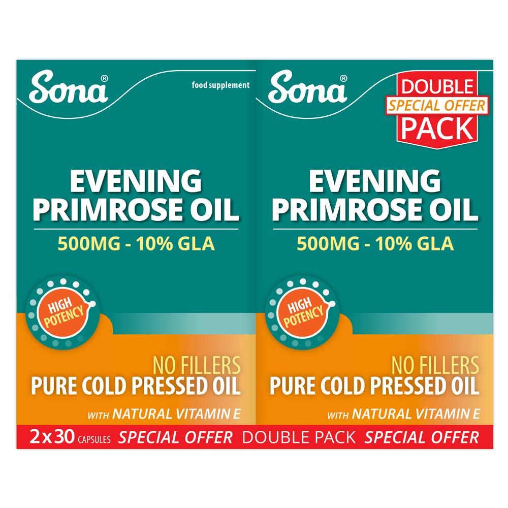 Sona Evening Primrose Oil 500mg 30 Capsules Twin Pack | McGorisks ...
