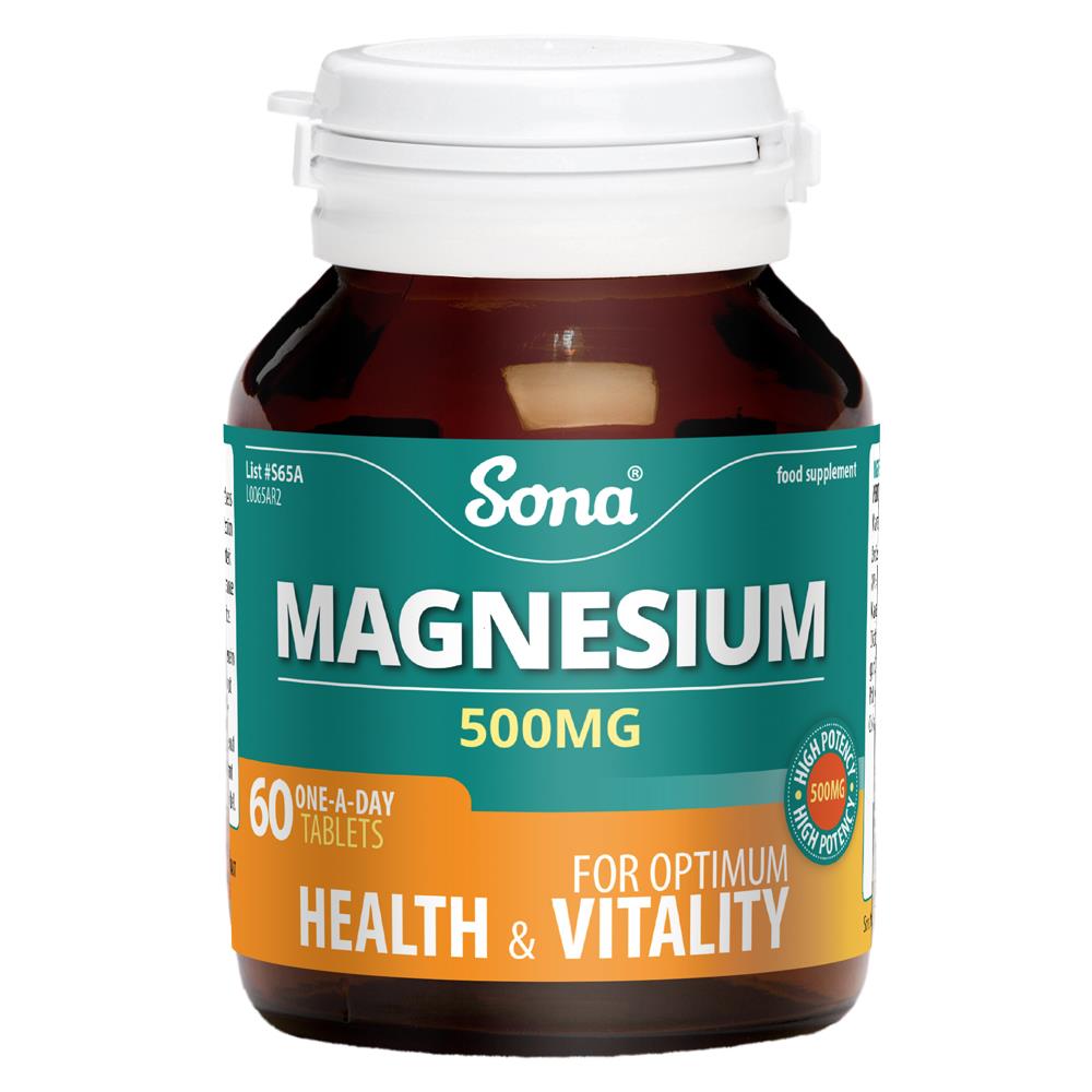 Sona Magnesium 500mg 60 Tablets | McGorisks Pharmacy and Beauty | Ireland