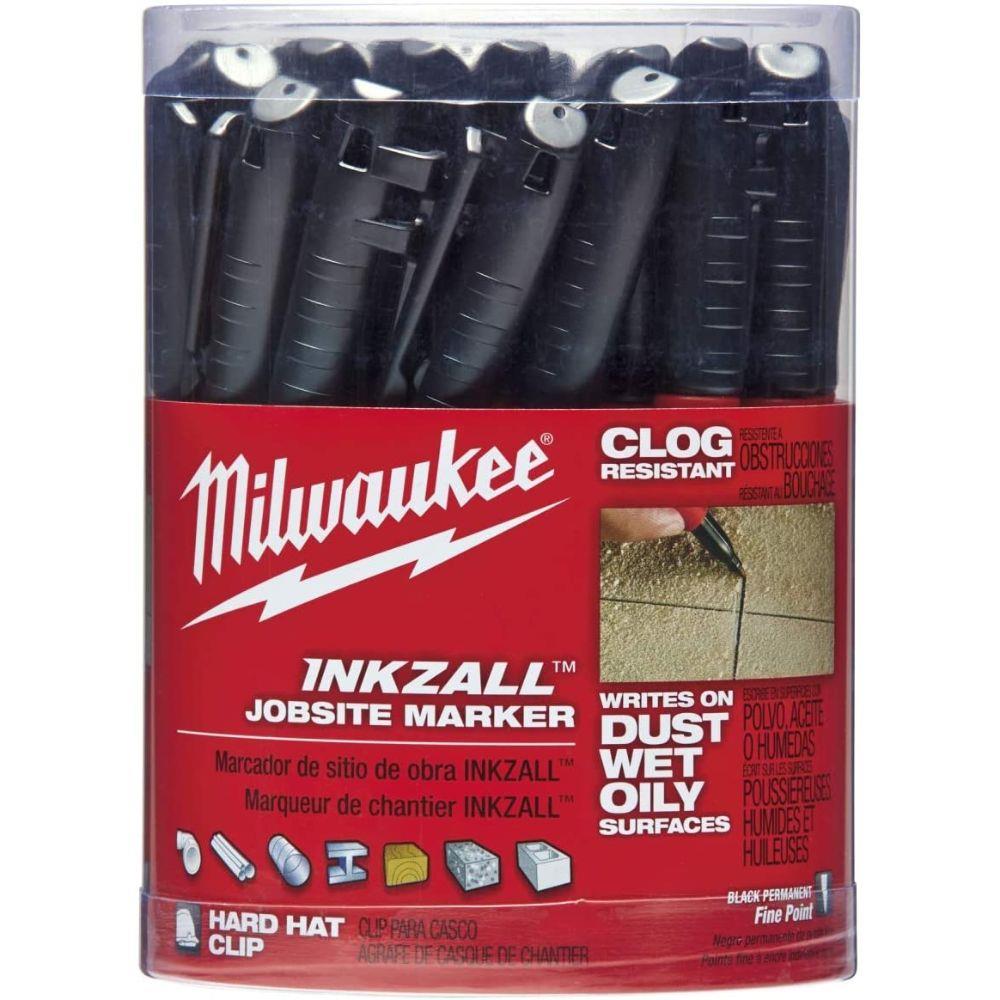 Milwaukee INKZALL Fine Point Black Marker (36 Pack) 48223100-36 ...