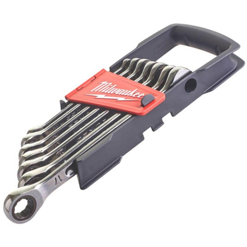 Milwaukee 7 Piece Max Bite Metric Ratcheting Combination Spanner Set ...