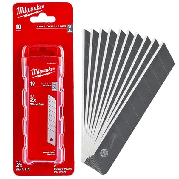 Milwaukee 4932480107 18mm Snap Knife Blades 10 Pack | Toolfix | Dundalk ...