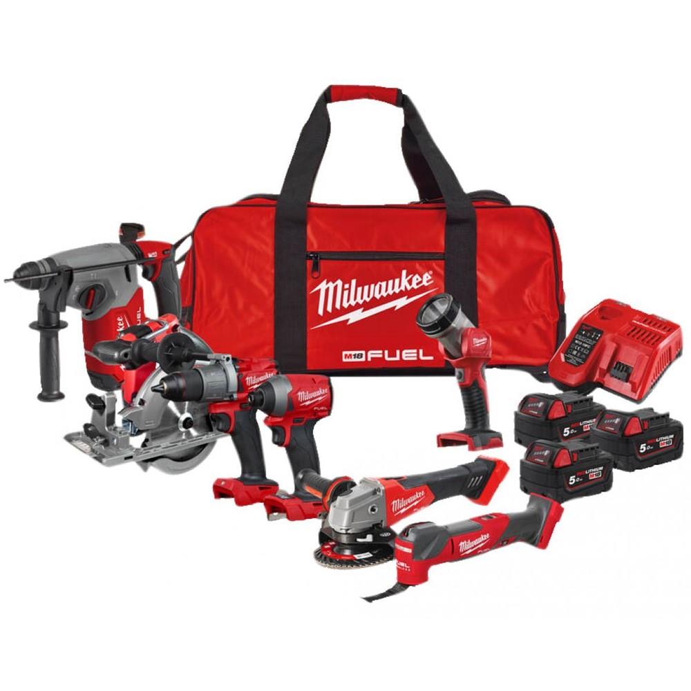 Milwaukee M18FPP7A3-503B 7 Piece POWER PACK (3x5Ah) | Toolfix | Dundalk ...