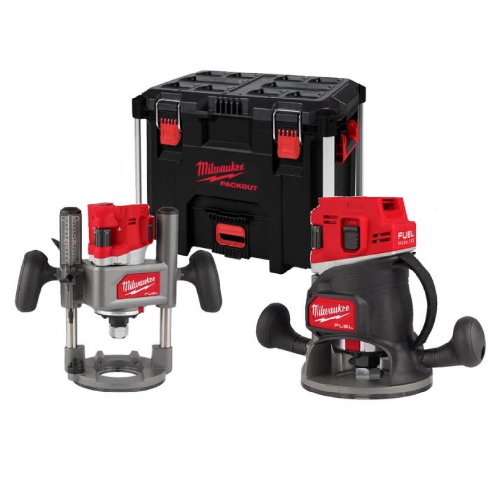 Milwaukee M18FR12KIT-0P M18 Fuel 1/2'' Router & Plunge Base (Bare Unit ...