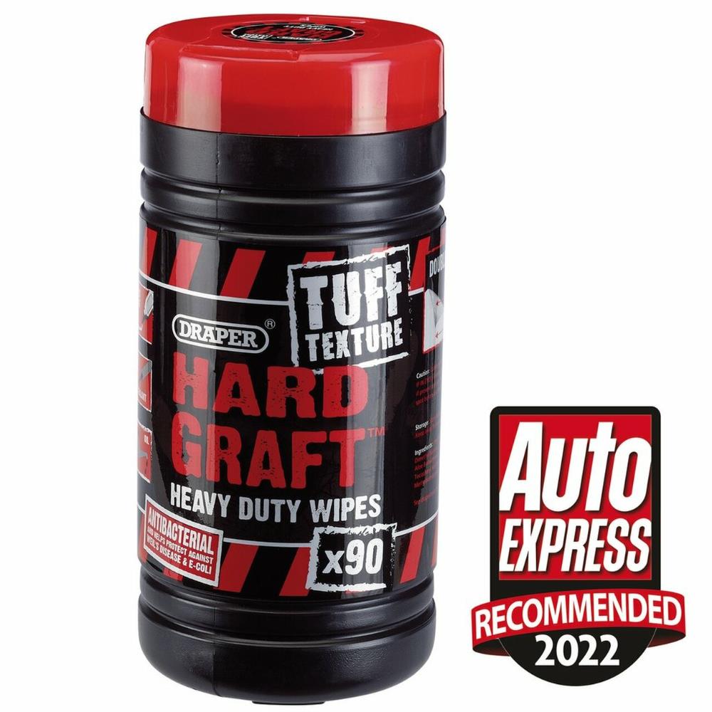 Draper Hard Graft' Tuff Texture Heavy Duty Wipes (90 Pack) 84712 ...