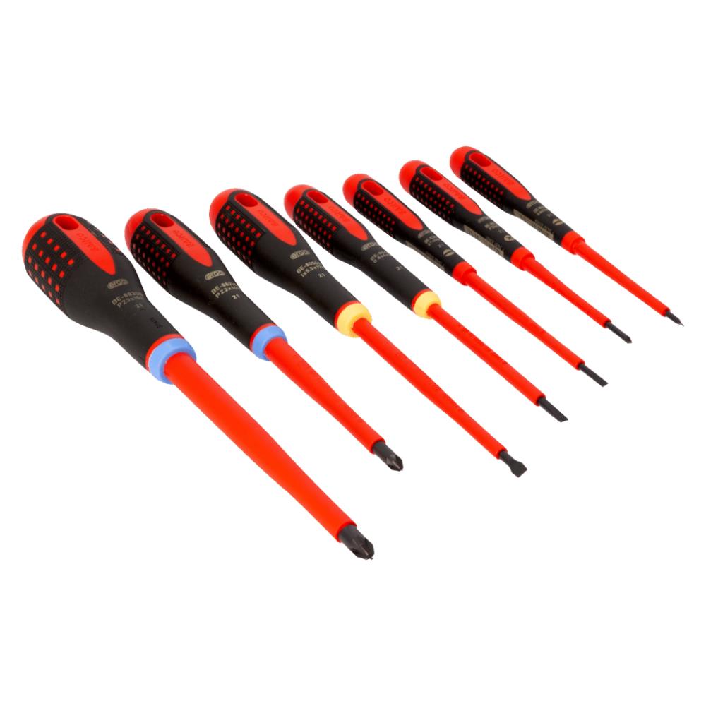 Bahco BE-9888S VDE Ergo Screwdriver Set 7 Piece Slot/Pozi | Toolfix | Dundalk | Co. Louth |Ireland