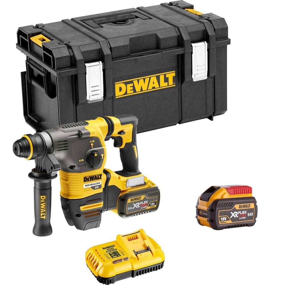 Dewalt DCH333X2 54V XR FlexVolt SDS Plus Hammer Drill in Toughbox (2X9 ...