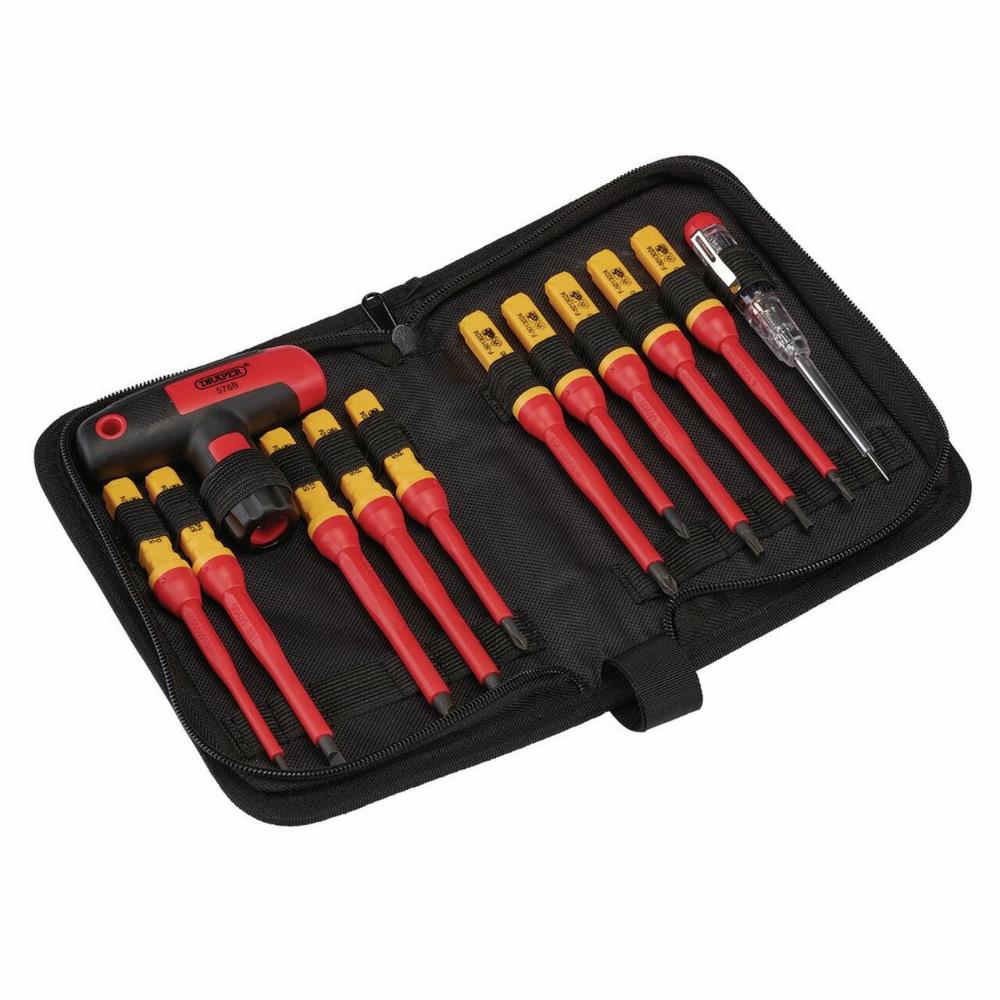 Draper 12 Piece VDE Insulated T Handle Screwdriver Set 37797 | Toolfix ...