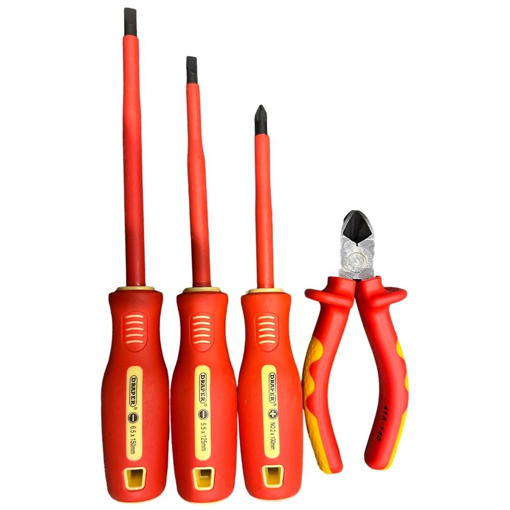 Draper 4 Piece Electricans VDE Screwdriver & Snips Set | Toolfix ...