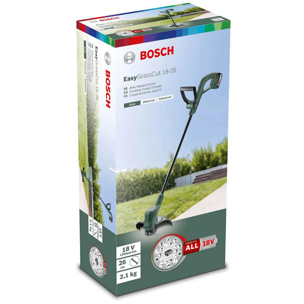 Bosch Easy Grass Cut 18V-26 Grass Strimmer (1x2.5Ah) | Toolfix ...