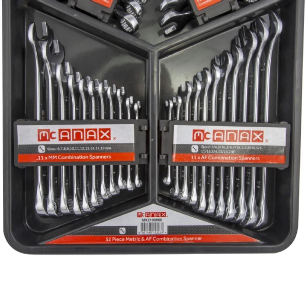 Mcanax 32 Piece Mixed Combination Spanner Set MX2100006 | Toolfix ...