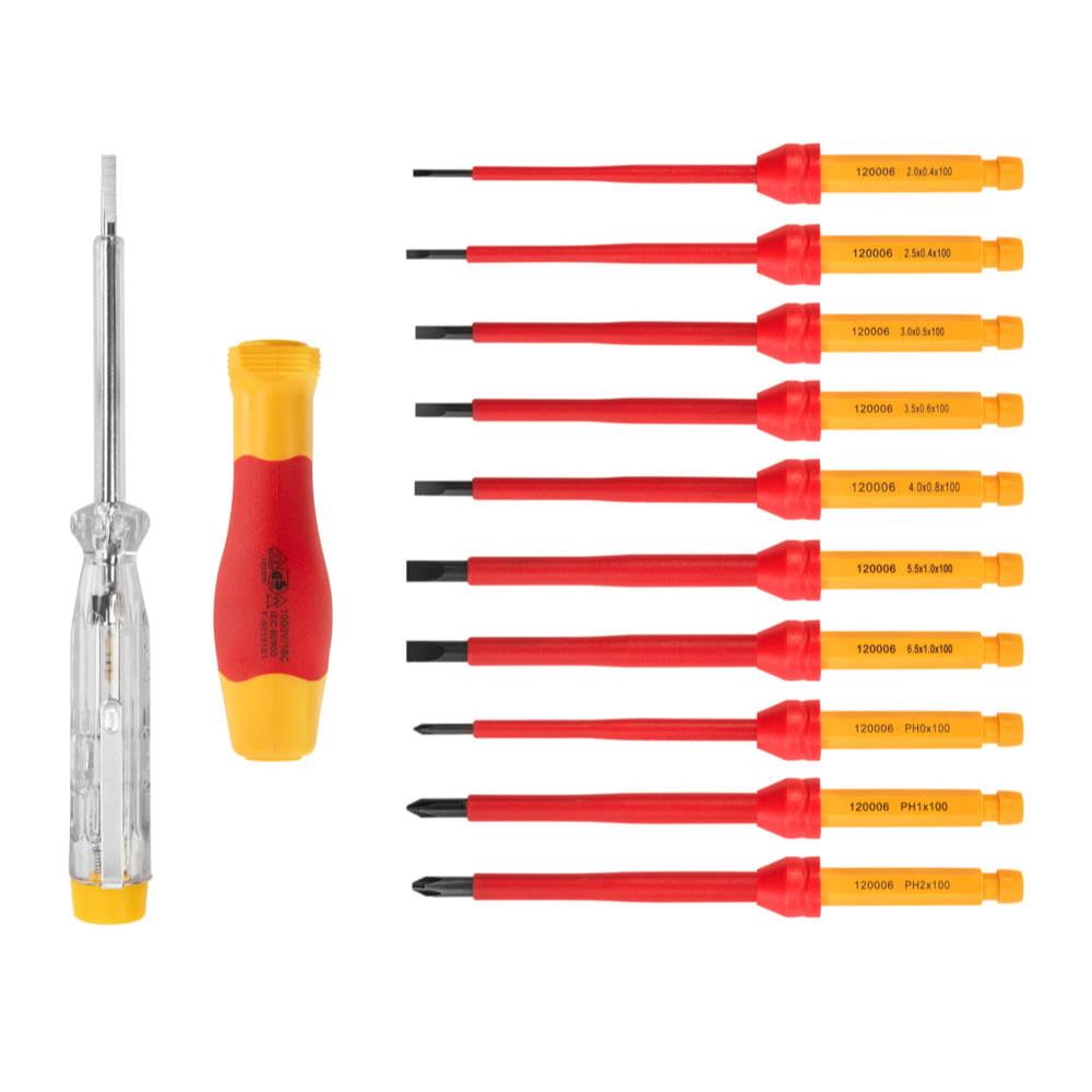 Neo Tools 12 Piece Insulated interchangeable screwdriver set 01-308 ...