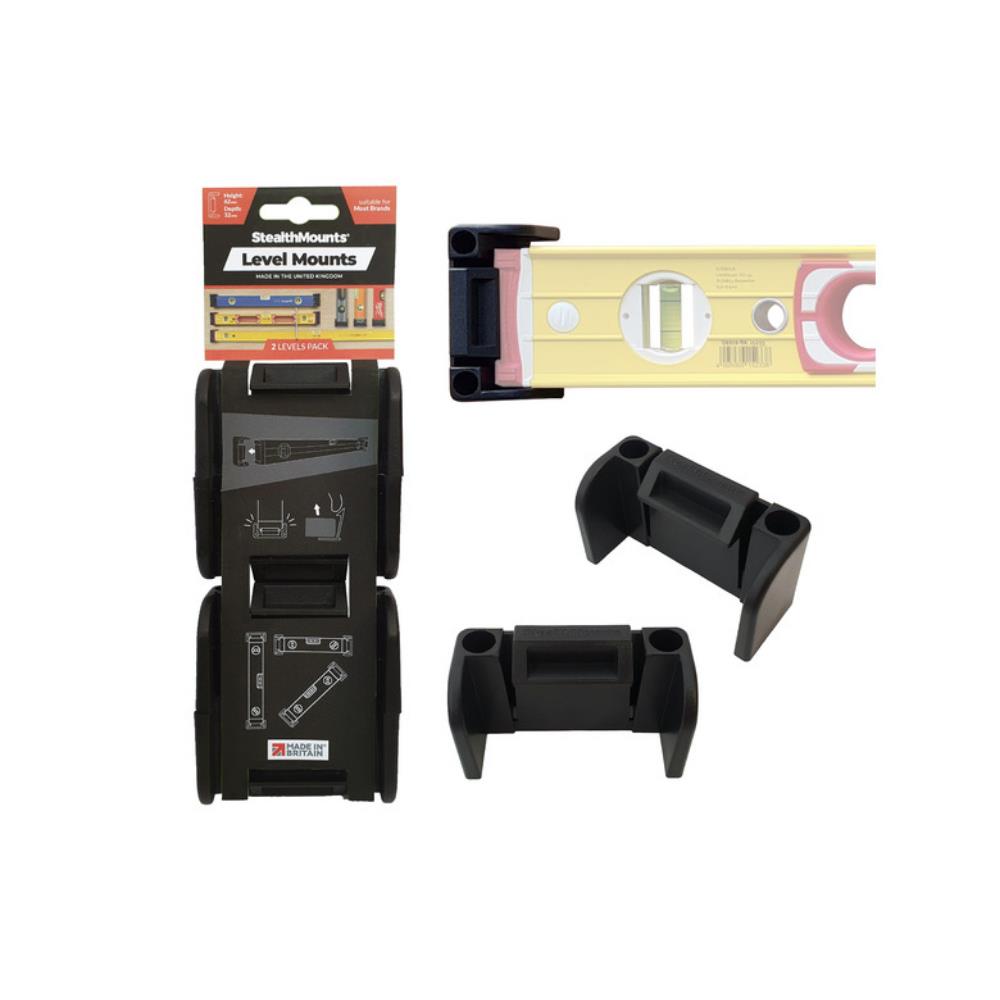 Stealth Mounts Spirit Level Mounts (2 Pack) OM-LM-BLK-2 | Toolfix ...