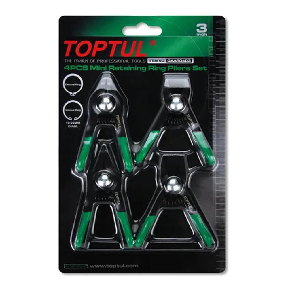 Toptul Mini Circlip Pliers Set 4pc | Toolfix | Dundalk | Co. Louth |Ireland