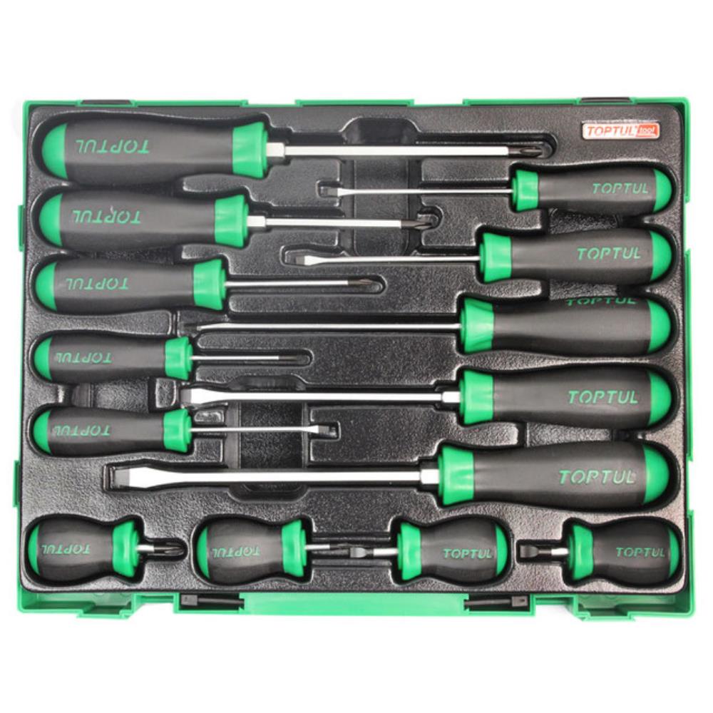 Toptul Slotted & Phillips Screwdriver Set 14Pc | Toolfix | Dundalk | Co ...