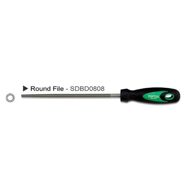 Toptul Round File 200mm c/w handle | Toolfix | Dundalk | Co. Louth |Ireland