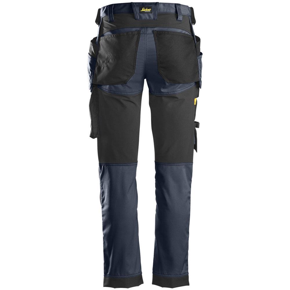 Snickers 6241 9504 AllroundWork Stretch Trousers Holster Pockets - Navy ...