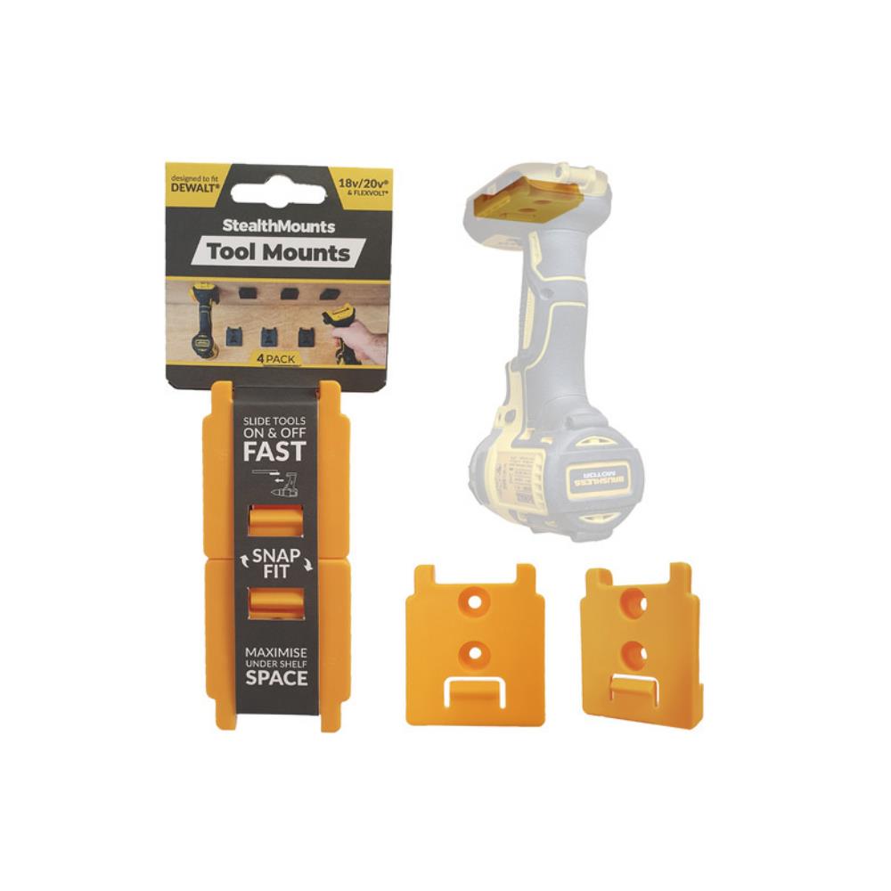 Stealth Mounts Dewalt 18v Tool Mounts (4 Pack) TM-DW18-YLW-4 | Toolfix ...