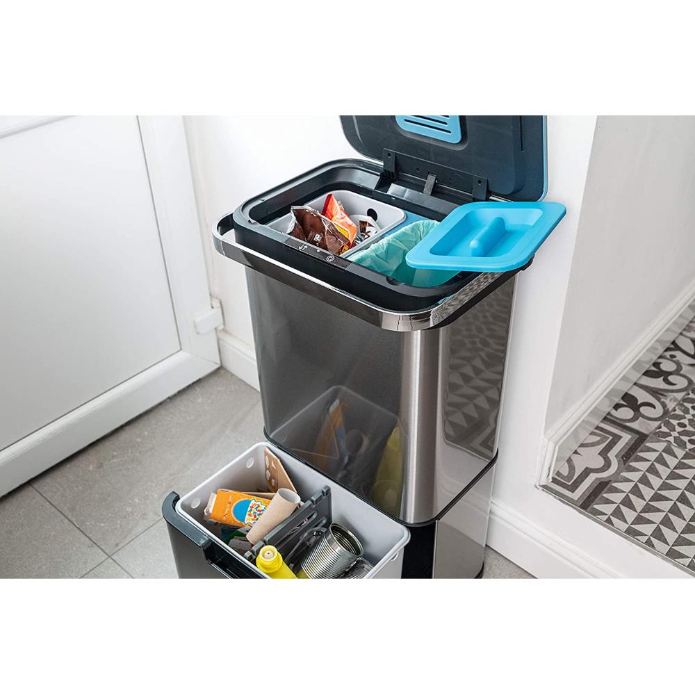 Addis 50 Litre Recycling Sensor Tower Bin with 4 compartments ...