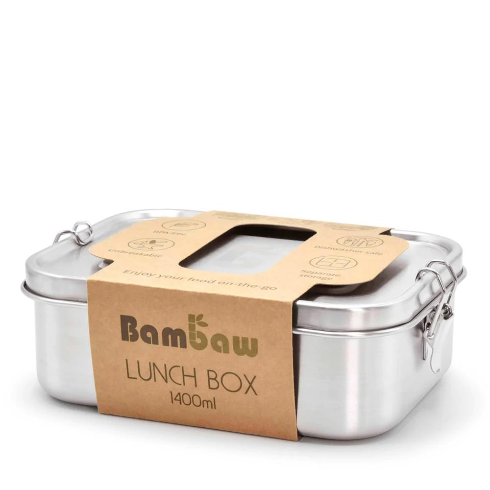 Bambaw Lunch Box Metal Lid 1400ml | ecostore.ie Ireland