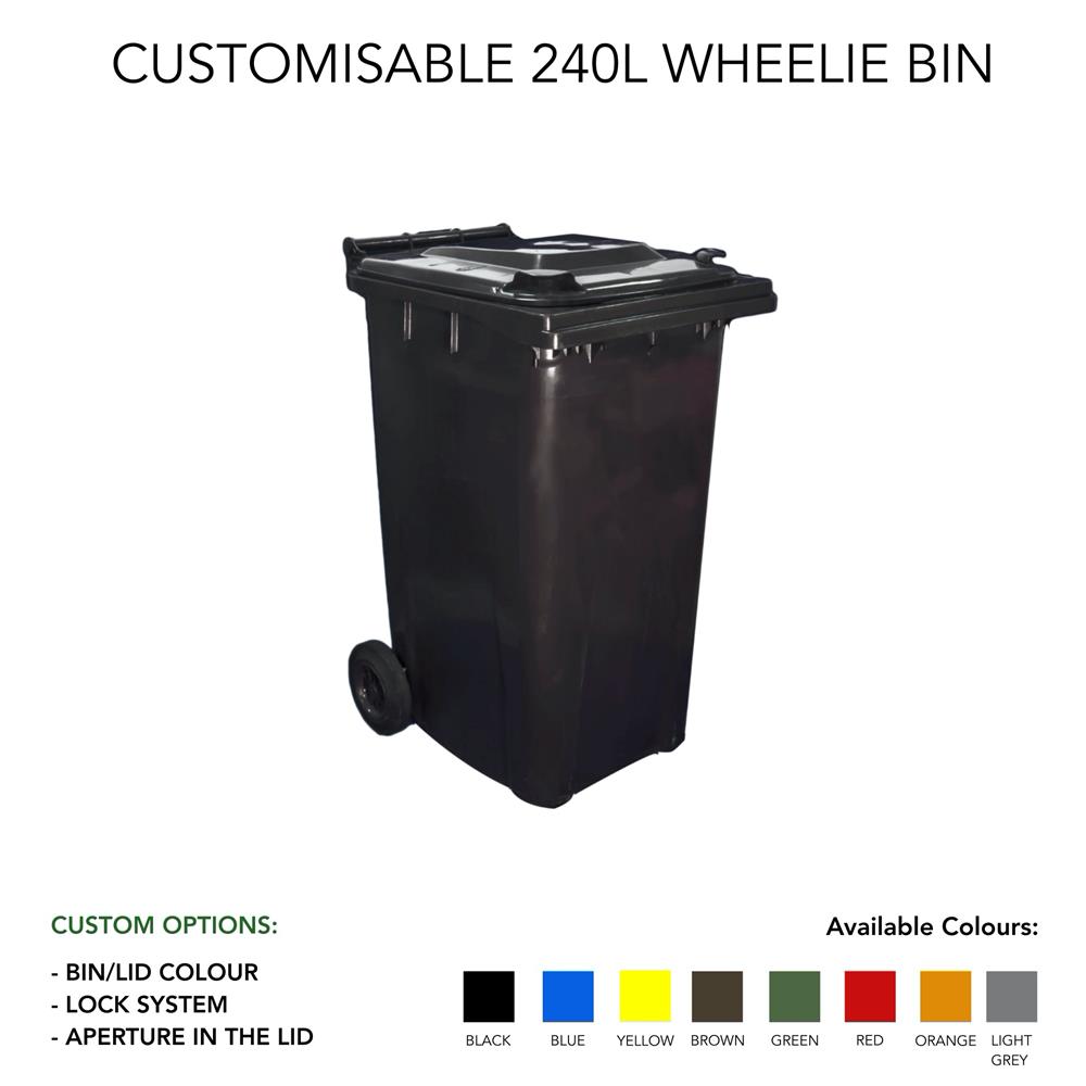 Waste Solutions Customized 240 Litre Wheelie bin | Your Home and Garden