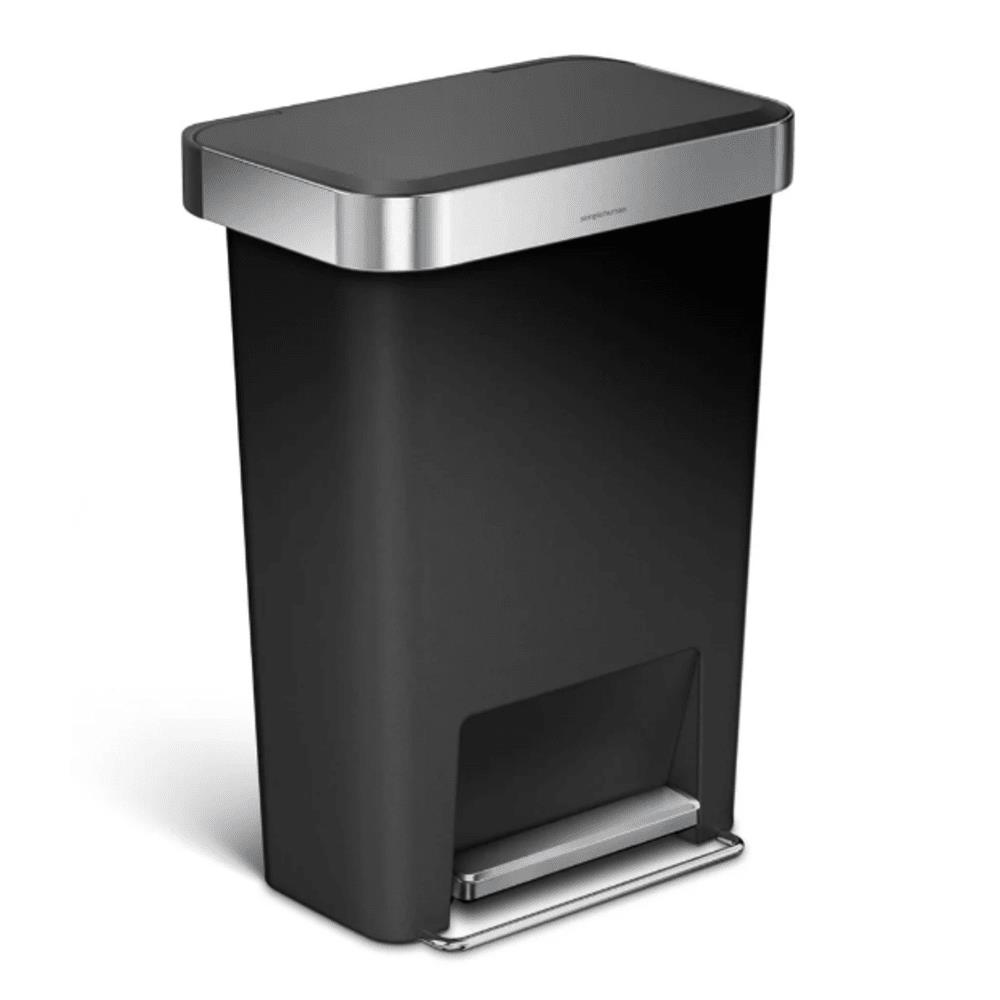 SimpleHuman 45L, Single compartment, Black plastic. Liner K. | ecostore ...