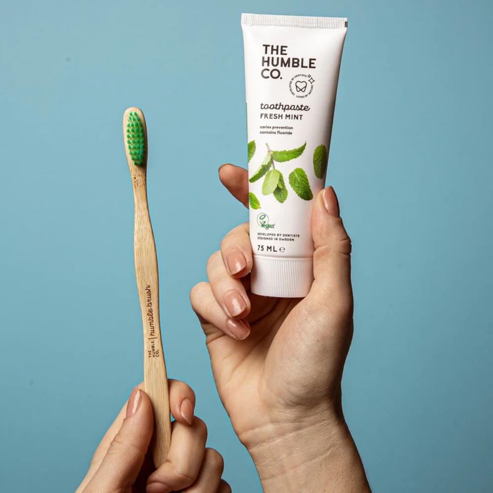 The Humble Co. Soft Adult Bamboo Toothbrush - Green | ecostore.ie Ireland