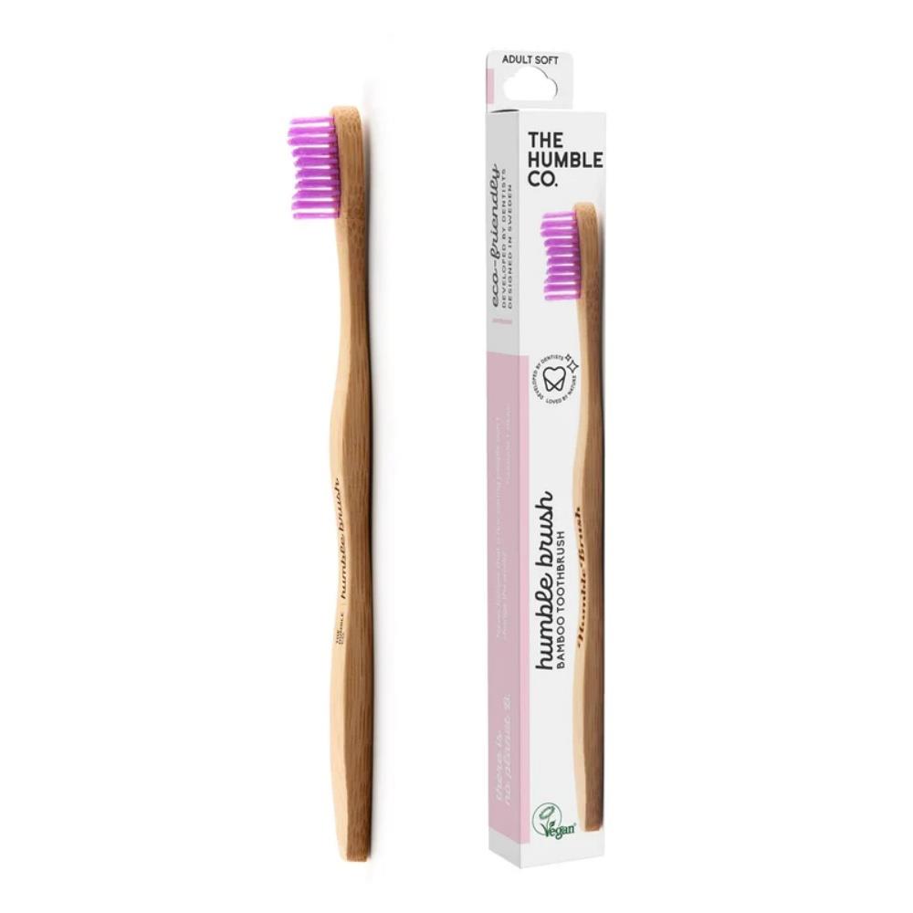 The Humble Co. Soft Adult Bamboo Toothbrush - Purple | ecostore.ie Ireland