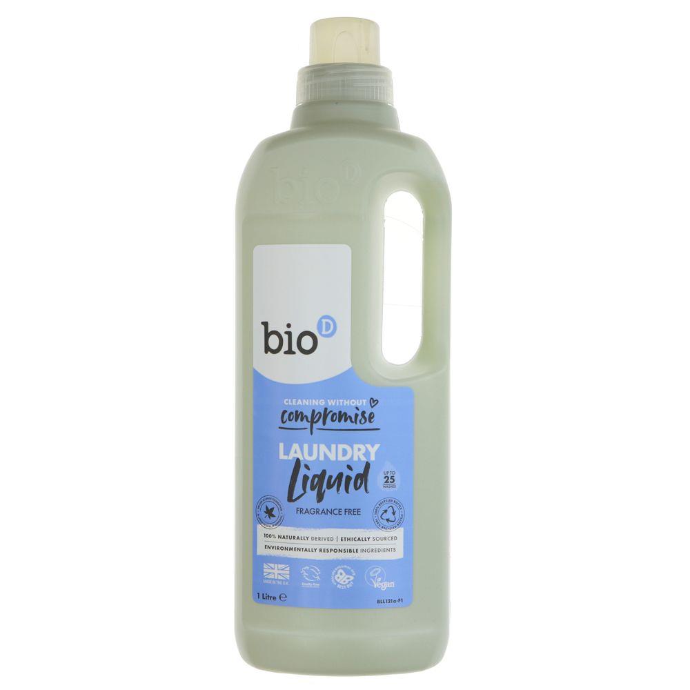 Bio D Laundry Liquid - Fragrance Free 1L | ecostore.ie Ireland