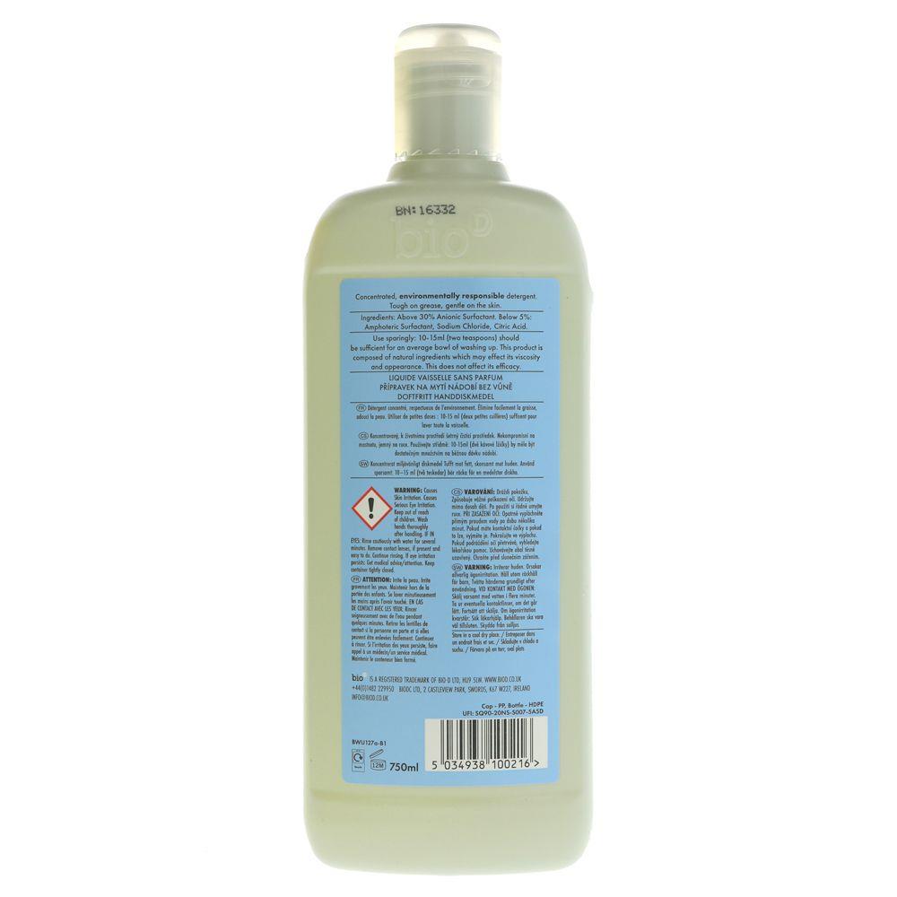 Bio D Washing Up Liquid - Fragrance Free 750ml | ecostore.ie Ireland
