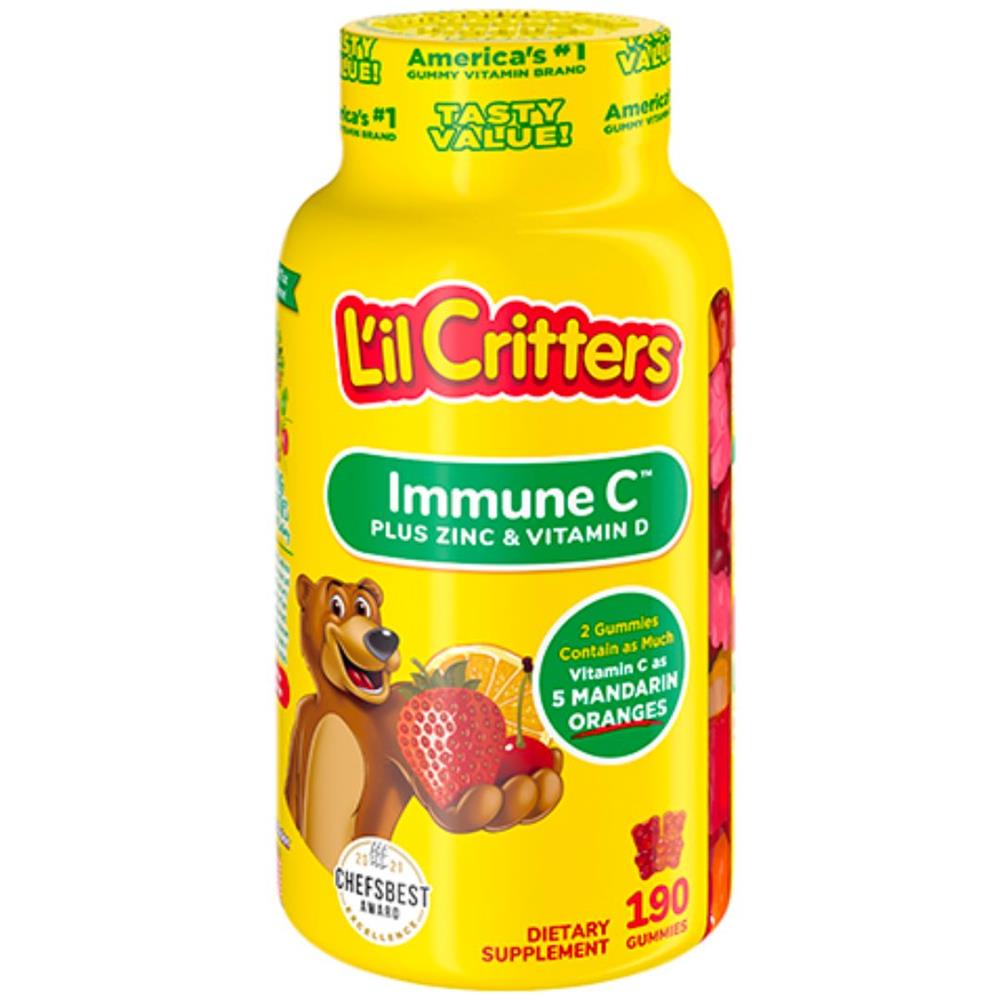 L'il Critters Immune C Plus Zinc & Vitamin D 60 Chewable Gummies ...