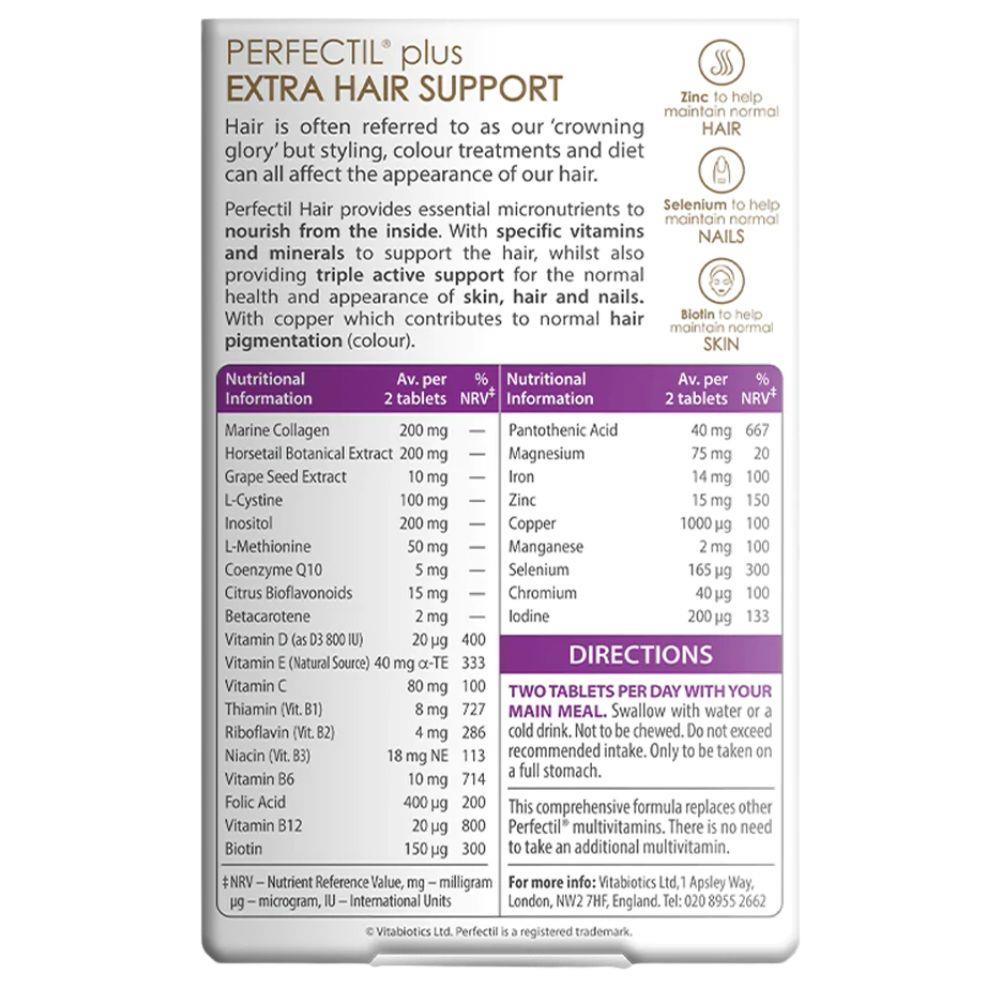 Perfectil Hair - Extra Support 60 Tablets | Strauts Pharmacy | Ireland