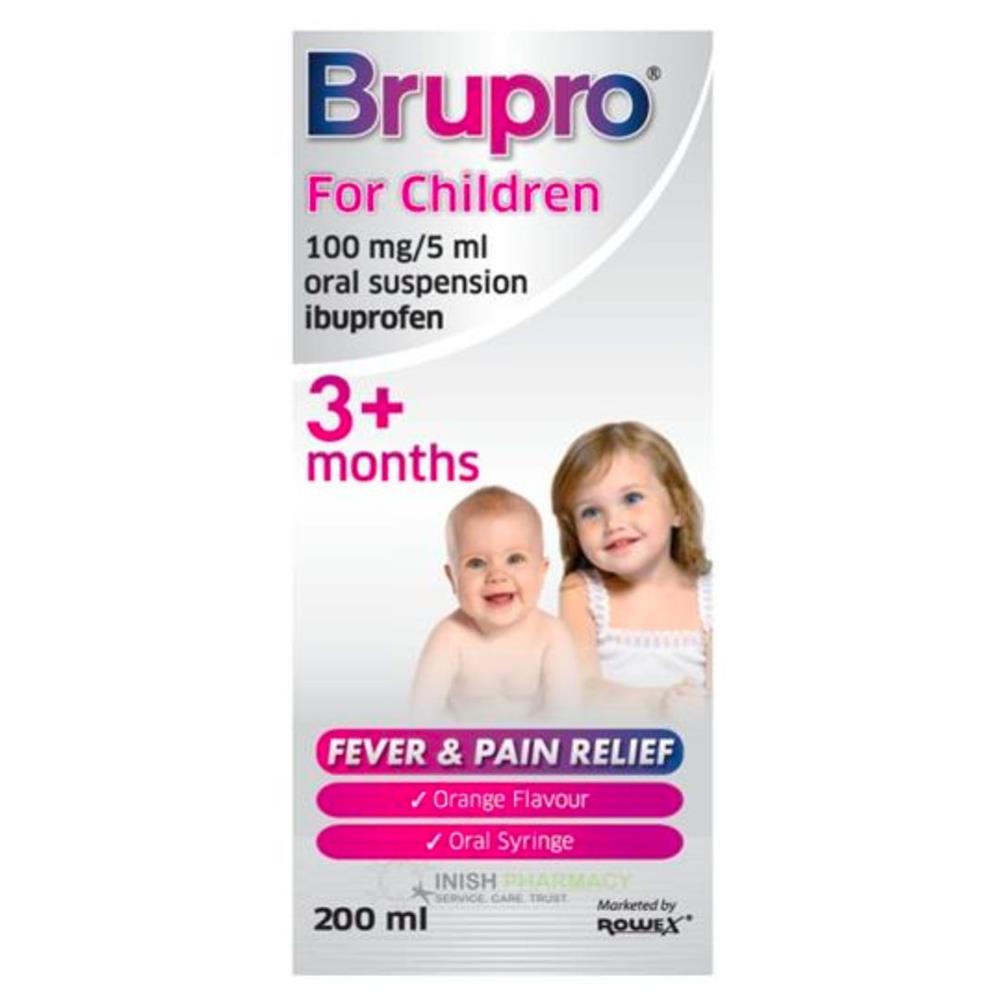 Brupro For Children 3+ Months 100mg 200ml | Strauts Pharmacy | Ireland