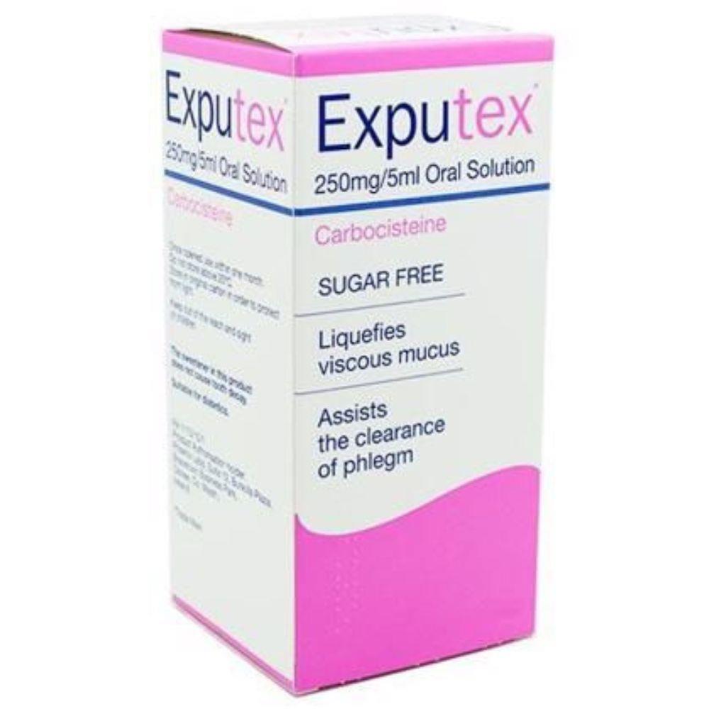 Exputex 250mg/5ml Oral Solution 100ml | Strauts Pharmacy | Ireland