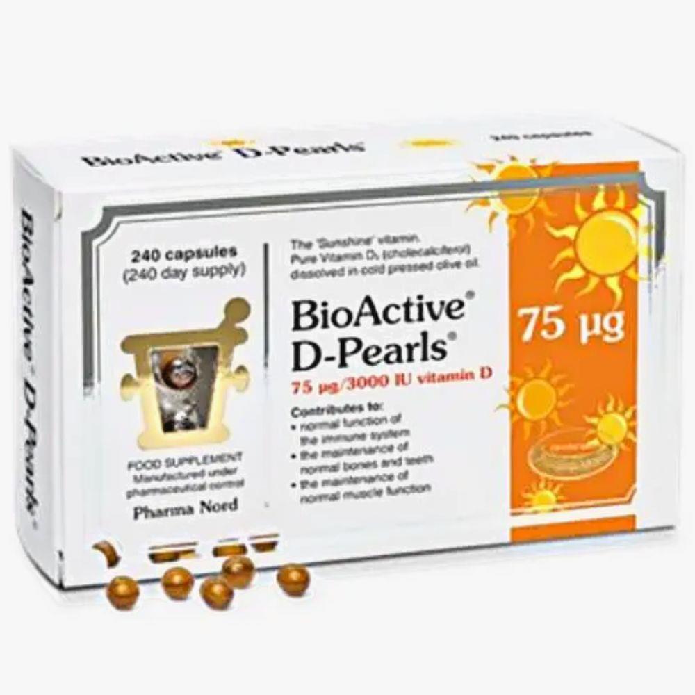 BioActive D-Pearls 75ug - 240 Capsules | Strauts Pharmacy | Ireland