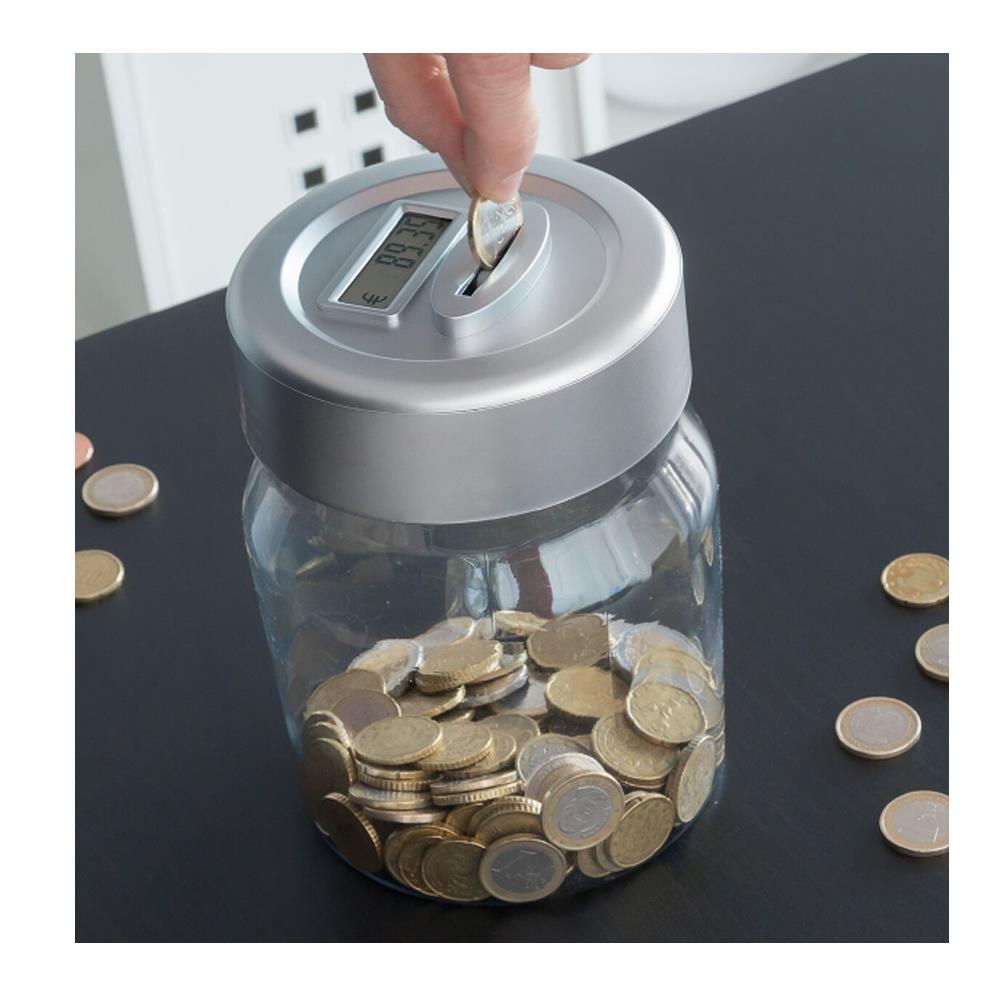 Electronic Digital Money Box - Digital Coin Counter / Money Saving Jar ...