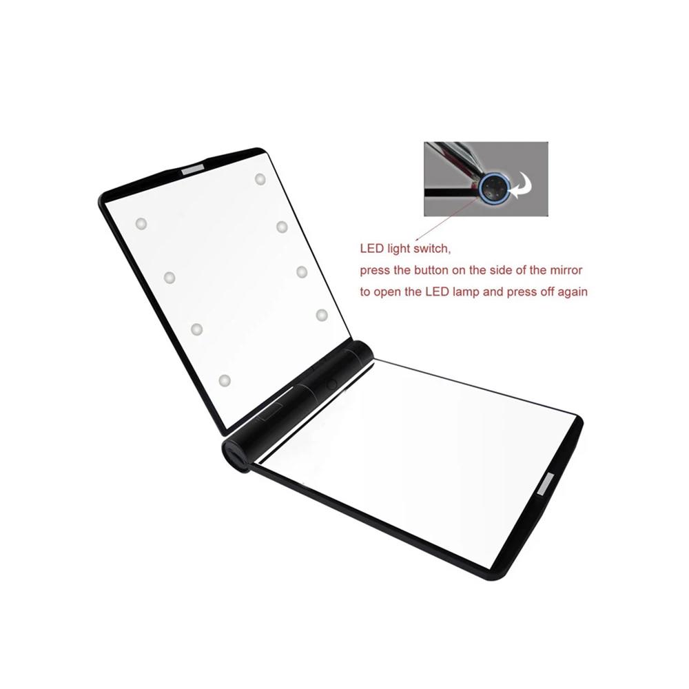 LED Foldable Compact Mirror - Light up Mirror - Compact Makeup Mirror