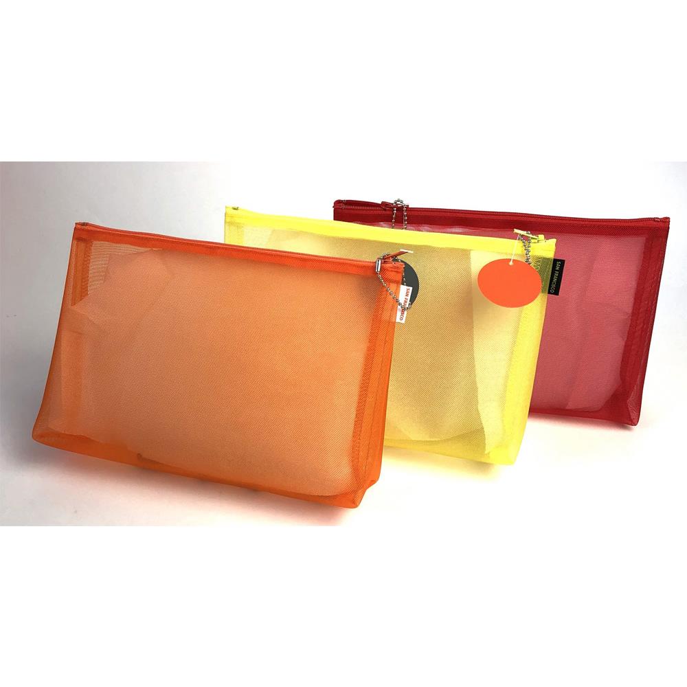 Mesh Cosmetic Makeup Toiletries Bag - Mesh See Through Travel Bag
