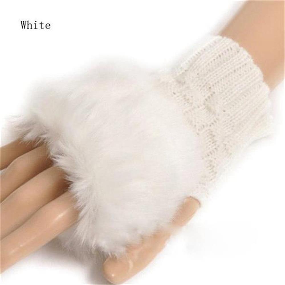 Faux Rabbit Fur Laides Mittens - Winter Gloves - Winter Mittens - Fur ...