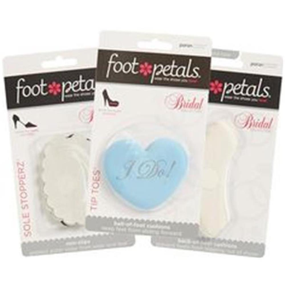 Foot Petals Bridal Shoe Kit - White Bridal Insoles - White Heel ...