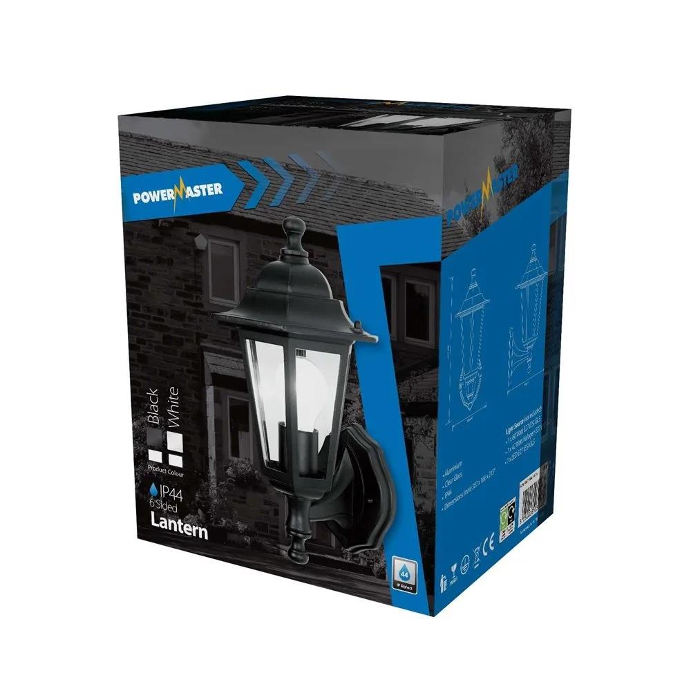 Powermaster E27 6 Sided Lantern Black Ip44 |EEC Homevalue | Balbrigggan ...
