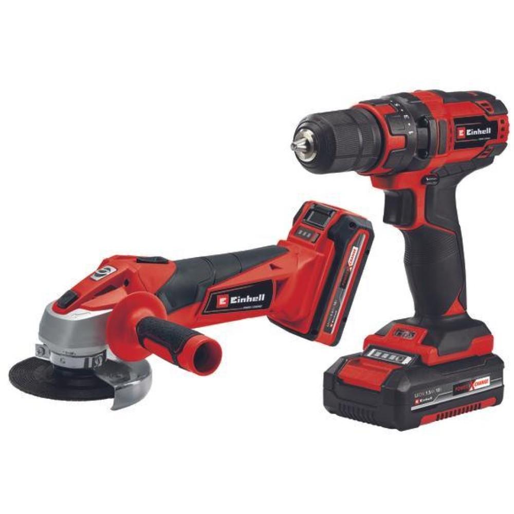 Einhell Power X-Change Cordless Drill Driver and Angle Grinder 18V |EEC ...